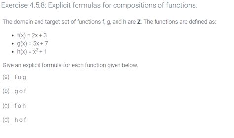 solved exercise 4 5 8 explicit formulas for compositions of