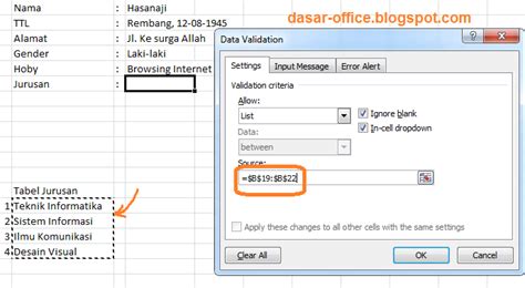 membuat combobox di excel multi archive