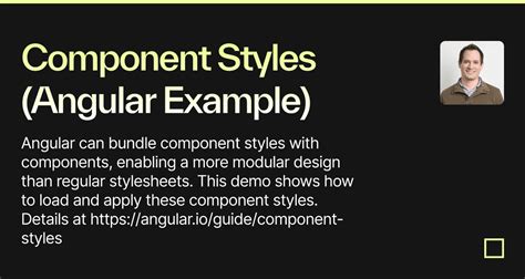 Component Styles Angular Example Codesandbox