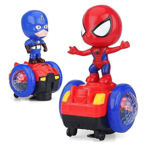 Dancing Spider Man Robot Toys Spin Robot Interactive Toy Car With Colorful Flashing Lights