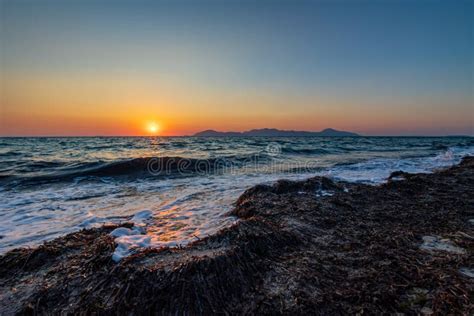 Sunset At The Beach In Kos Stock Image Image Of Decoration 254016177