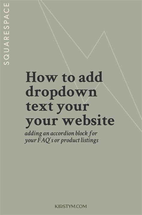 Using The Squarespace Accordion Block — Kirsty M Design Squarespace