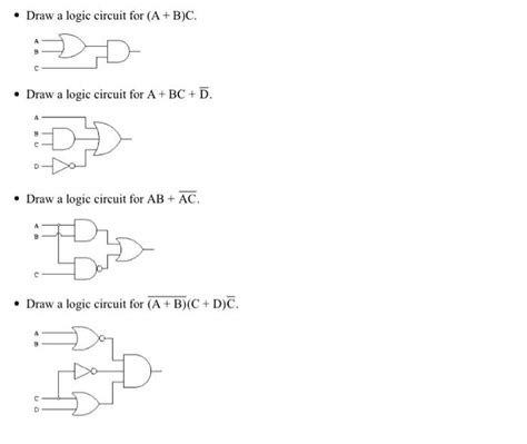 solved draw a logic circuit for a b c draw a logic