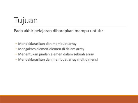 slide presentasi kuliah java array implementation ppt