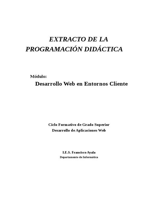 Extracto Dwec 21 22 Pdf Script Java Modelo De Objeto De Documento