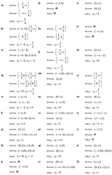 answers to math exercises and math problems monotonicity of a function stationary points