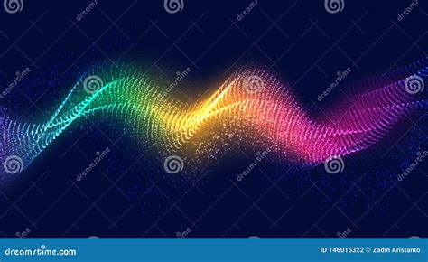 Dynamic Abstract Colorful Liquid Flow Particles Background Shining Abstract Particle Flow