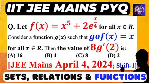 Easy Composite Function Question Functions Class 12 Jee Mains Pyq Domain And Range Jee