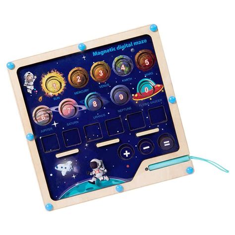 나무 자석 숫자 미로 게임 여행 장난감 활동 게임 인지 수학 연습 숫자 학습 어린이 생일 선물 수수께끼 And 마술 입방체