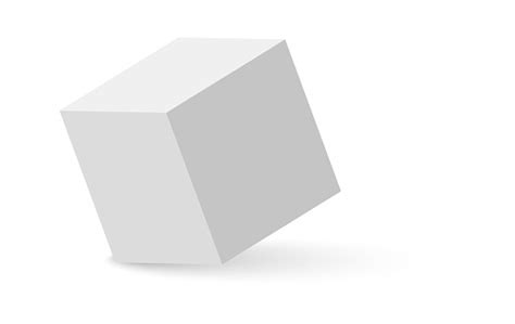 White Cube 3d Abstract Box With Shadow Geometric Paper Square Empty Package T Box Or Shoebox