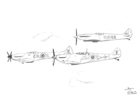 Three Spitfires By Davemcg65 On Deviantart