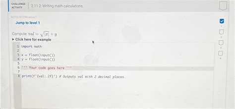solved challengeactivity2 11 2 writing math