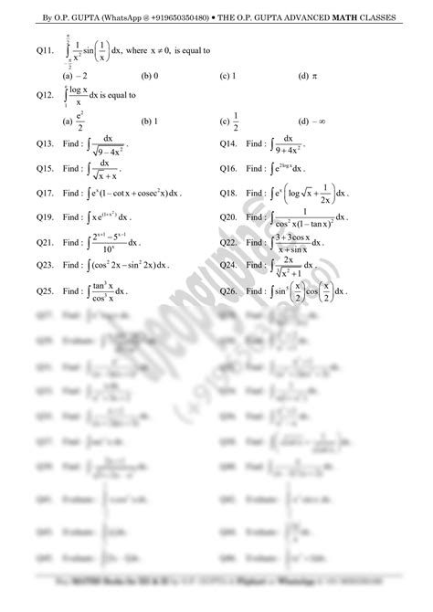 Solution Integrals Class 12 Mathematics Studypool