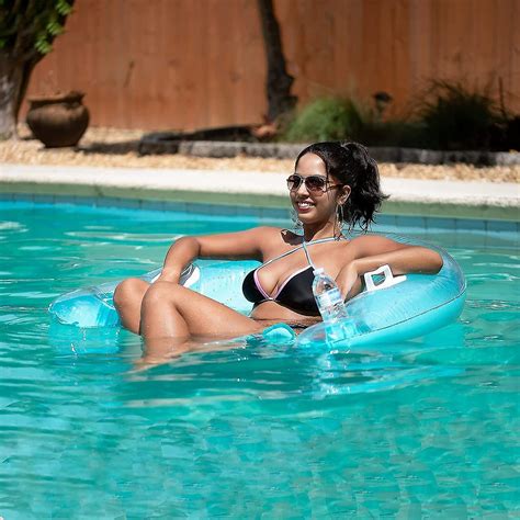 Inflatable Pool Floats Inflatable Floating Chair With Armrest And Cup Holderfloat Lounge Water