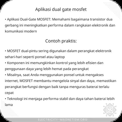 Aplikasi Dual Gate Mosfet