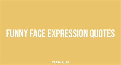 26 Funny Face Expression Quotes — Unicorn Village — Unique Homemade