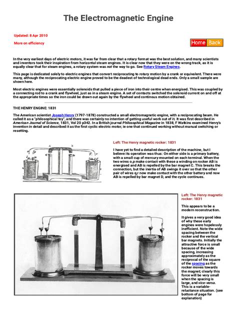 The Electromagnetic Engine Pdf Electric Motor Engines