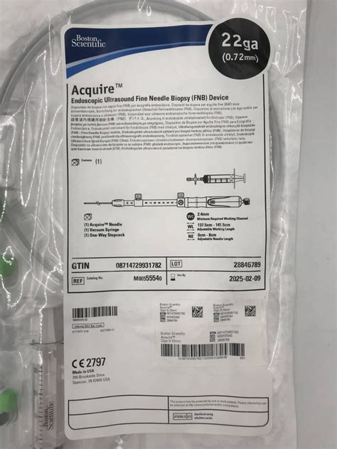Boston Scientific 5554 Acquire Endoscopic Ultrasound Fine Needle Biopsy