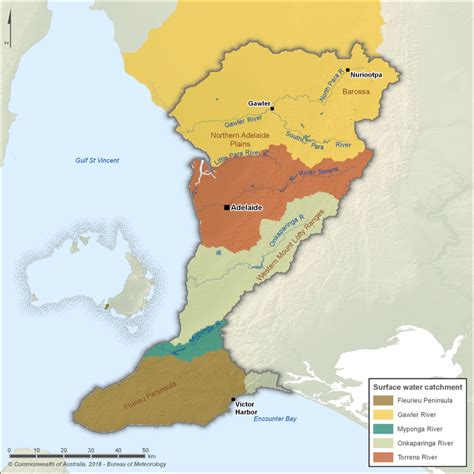 Map Of The Main Rivers And Water Catchments The Region Is Physically