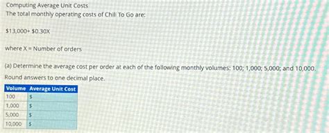 [solved] determine the average cost per order com solutioninn
