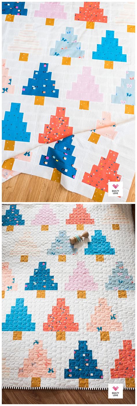 Quilty Trees Baby Quilt The Playful Baby One Quilty Love