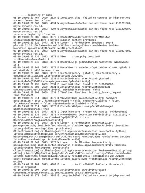 Com Pubg Imobhile64 Logcat Pdf Java Programming Language I Cloud