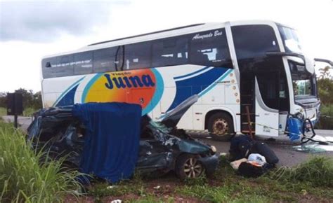 Batida Entre Carro E ônibus Deixa Três Pessoas Mortas Na Estrada Da Guia