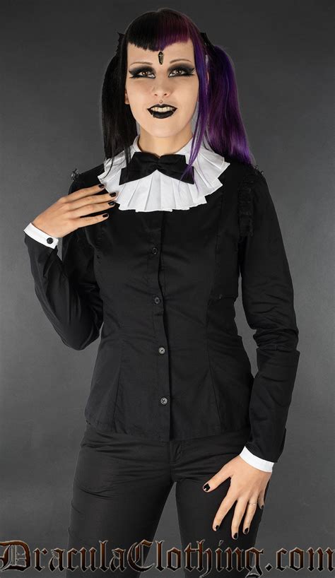 Victorian Ruffle Collar Blouse Draculaclothing
