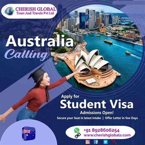 Australia Student Visa Travel Fun Admissions Poster Australia Visa