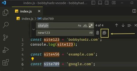 Select Or Replace All Occurrences Of Selection In Vs Code Bobbyhadz