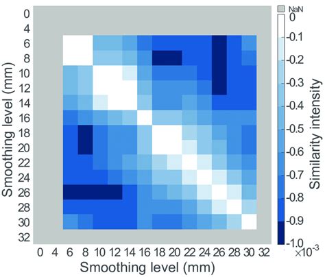 similarity matrix between the identified subnetwork differences at each