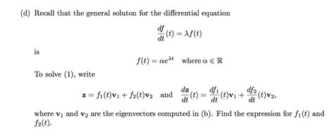 Recall That The General Solution For The Different