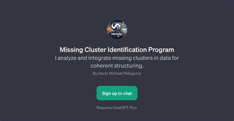 Missing Cluster Identification Program Cluster Data Integration Taaft