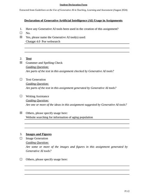 Student Declaration Form 246058 Pdf Artificial Intelligence