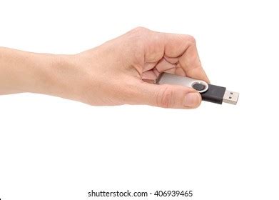 Usb Flash Drive Woman Hand Isolated Stock Photo Shutterstock