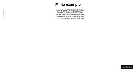 React Minio Js Example Forked Codesandbox