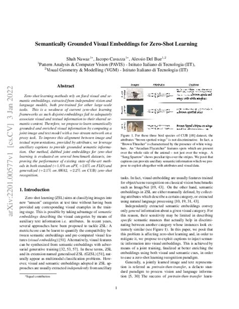 Pdf Semantically Grounded Visual Embeddings For Zero Shot Learning