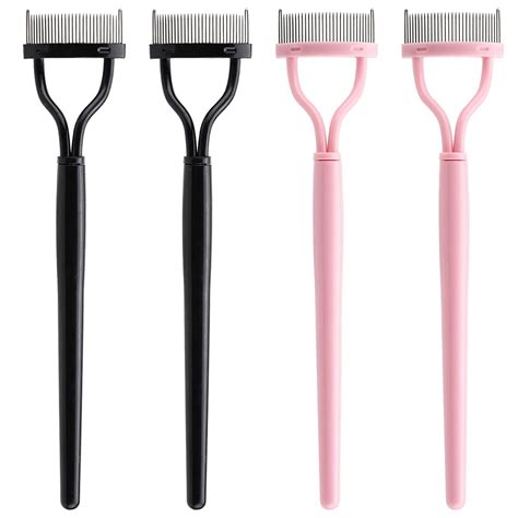 4 Pcs Lash Comb Eyelash Separator Metal Teeth Mascara Comb Eyelash