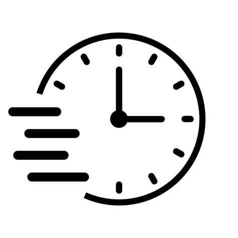 Round Clock Icon Vector