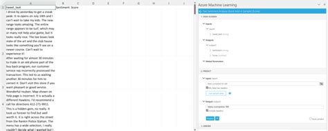 how to conduct sentiment analysis in excel with azure machine learning
