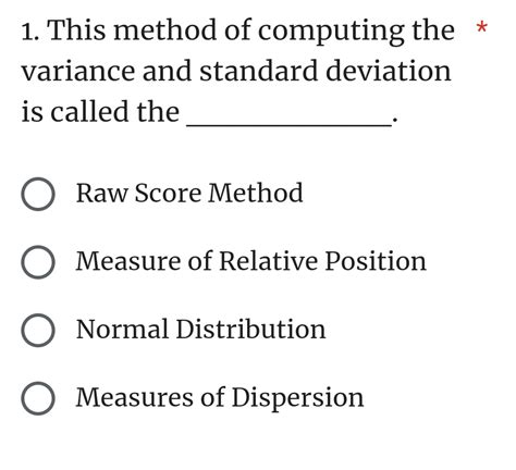 1 This Method Of Computing The Variance And Studyx