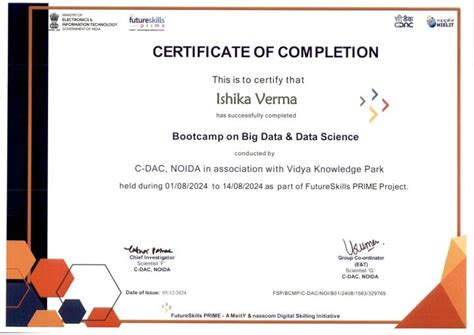 Bigdata Datascience Futureskills Learning Professional Ishika Verma