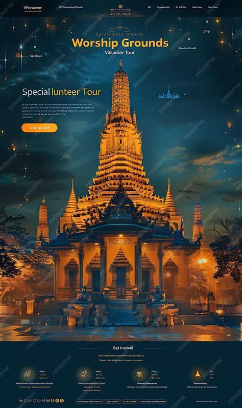 Wat Arun Thailand With Parallax Scrolling Effect Minimalist Beauty