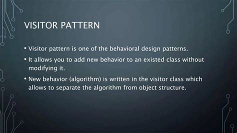 Visitor Design Pattern Pptx