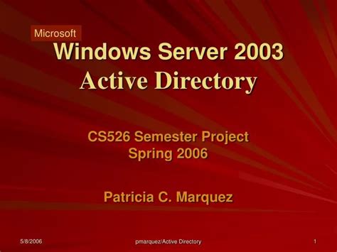 Ppt Windows Server 2003 Active Directory Powerpoint Presentation Free Download Id3697229