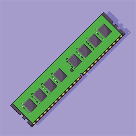 RAM Memory Vector Icon Illustration With Outline For Design Element Clip Art Web Landing Page