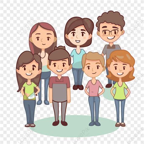 Team Clipart Group Of Friendly People Cartoon Vector People Clipart