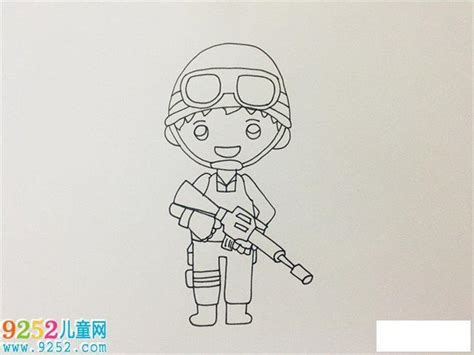 简笔画士兵 国民党简笔画士兵 苗苗知道