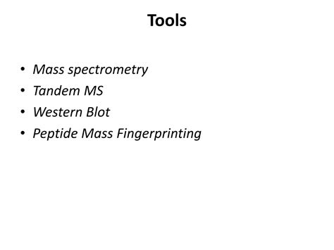 The Complete Guide To Protein Identification Ppt