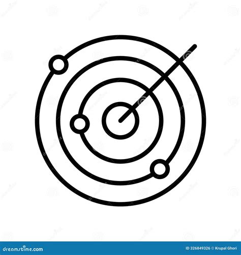 Radar Detection Icon For Security Systems Navigation Technology And Weather Monitoring